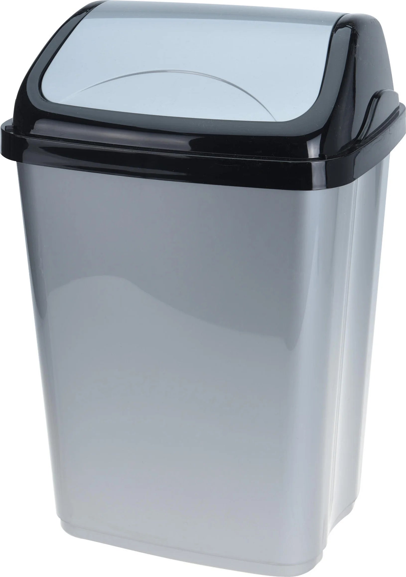 Afvalbak swing 16 Liter zwart grijs – Woubee